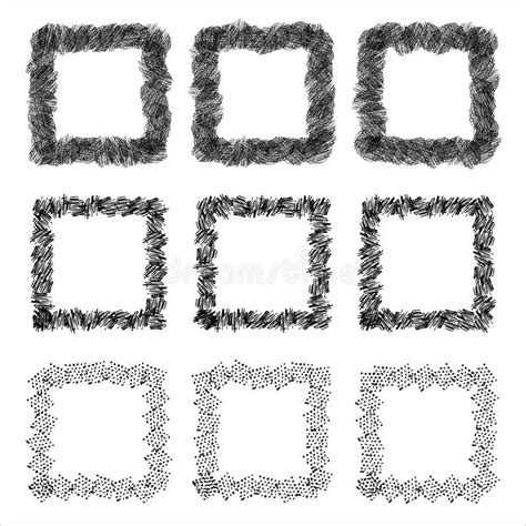 Rectangular Vector Frame Borders Set Set Of Design Elements Stock Vector Illustration Of