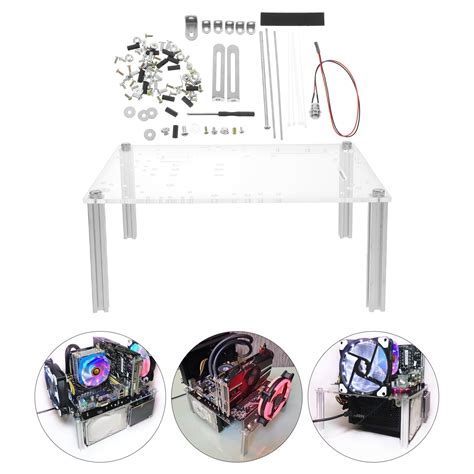 Open Frame Computer Case ITX Micro ATX DIY Tempered Glass Chassis Bracket For Gaming PC Build