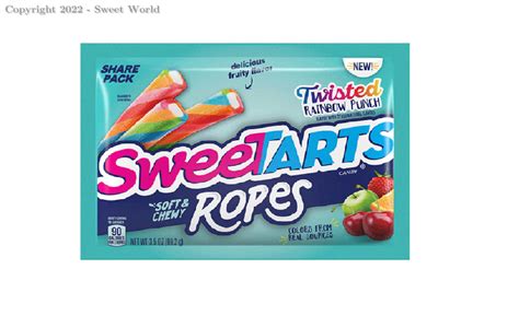 079200998899 Sweet Tarts Soft And Chewy Ropes Candy Twisted Rainbow Punch