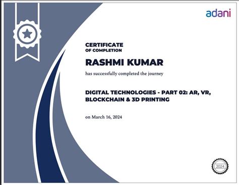 Rashmi Chopra Kumar On Linkedin Happy To Share That I Have Successfully Completed Digital