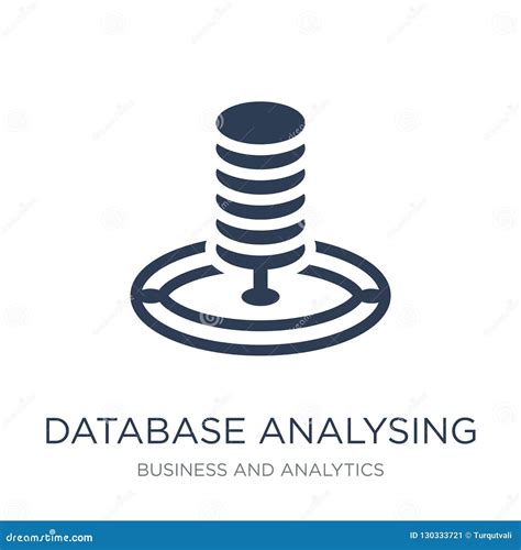 Database Analysing Icon Trendy Flat Vector Database Analysing I Stock