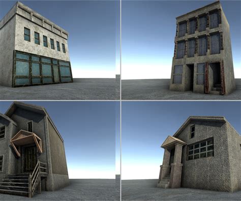Artstation 42 Buildings Game Assets Ue And Unity Game Assets