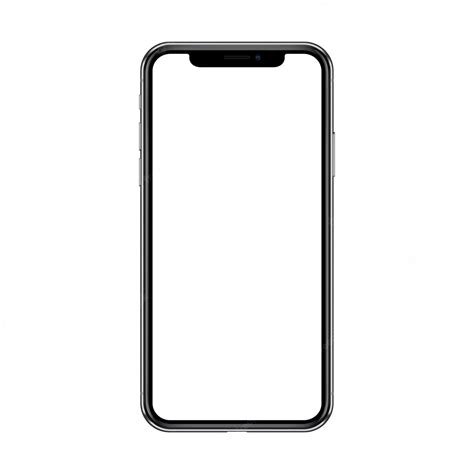 빈 흰색 화면이 스마트 폰 프리미엄 벡터