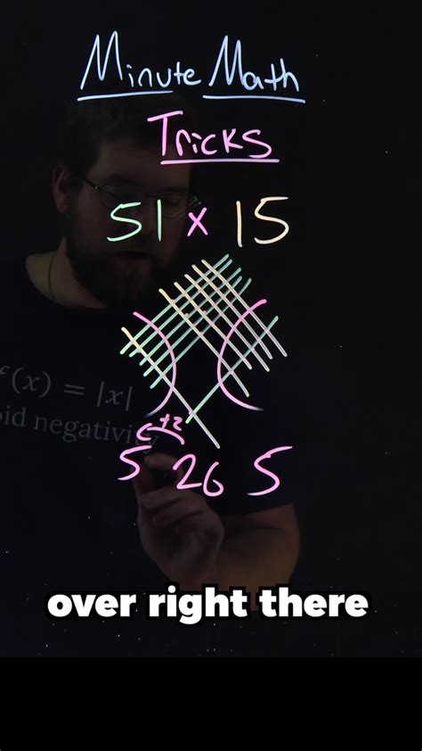 Multiply Two Numbers Using Lines 51x15 Minute Math Tricks Part 124 Shorts