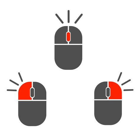 Left Right Middle Wheel Computer Mouse Button Pressed Double Click