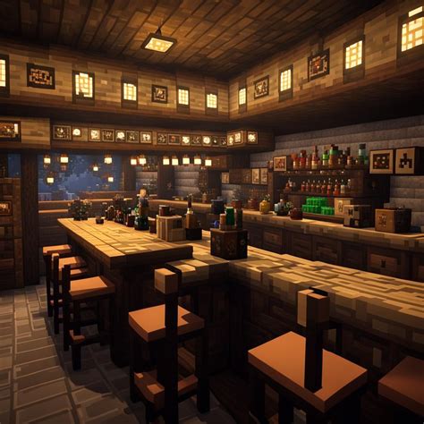 Minecraft Tavern Interior Design