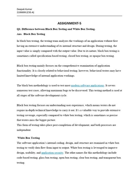 Assignment 5 Se Download Free Pdf Software Testing Debugging