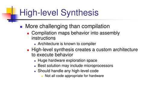 Ppt High Level Synthesis Creating Custom Circuits From High Level Code Powerpoint