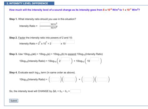 Solved 2 INTENSITY LEVEL DIFFERENCE How Much Will The Chegg Com