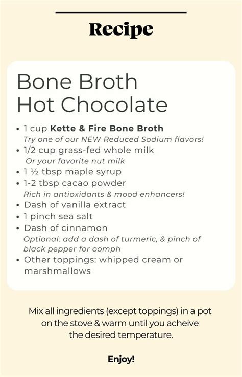 Make Bone Broth Hot Chocolate In 2024 Healthy Juices Tea Drink
