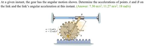 solved title free body diagram and angular motion analysis at a given