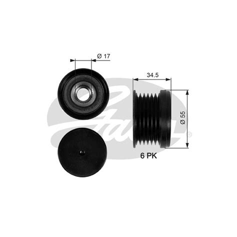 03c903119d Alternator Freewheel Clutch Water Pump V Ribbed Belt