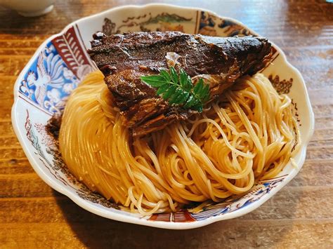 翼果楼郷土料理長浜市滋賀県～そうめんの上に乗るのは鯖！？滋賀のご当地グルメ「焼き鯖そうめん」にトライ！