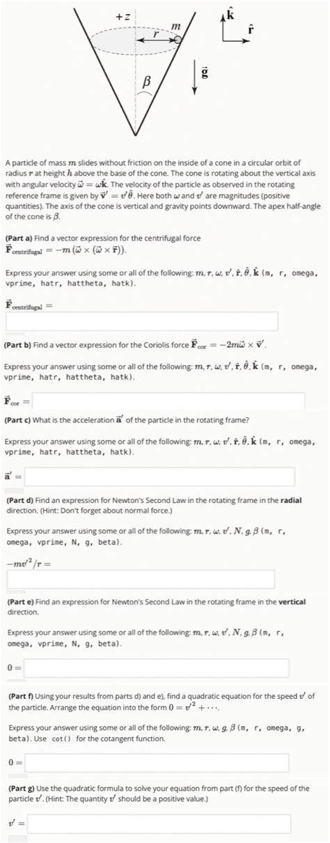 solved a particle of mass m ﻿slides without friction on the