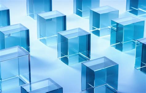 Premium Photo Group Of Glass Cubes On Table