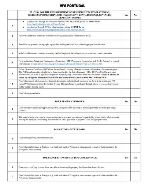 Fillable Online Portugal D7 Visa Income Requirements And Application