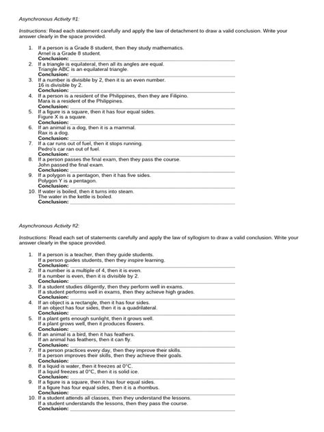 Asynchronous Activity Pdf Elementary Geometry Geometric Shapes