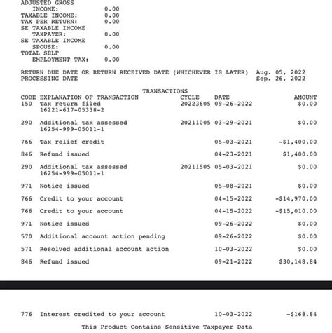 Amended Return But No Update To Transcript Rirs
