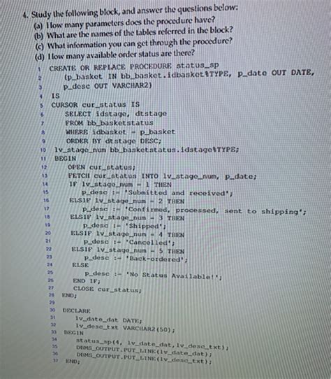 Solved 1 2 3 Study The Following Block And Answer The Chegg Com