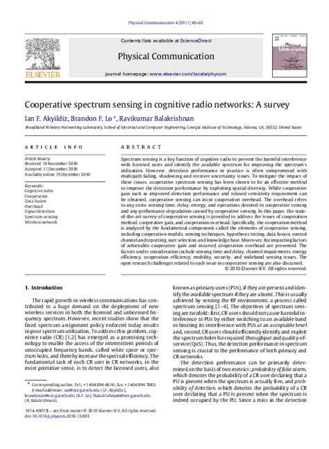 Pdf Cooperative Spectrum Sensing In Cognitive Radio Network Using Multiobjective Evolutionary