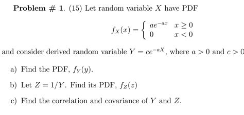 solved problem 1 15 let random variable x have pdf