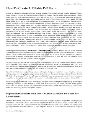 Fillable Online How To Create A Fillable Pdf Form Fax Email Print PdfFiller