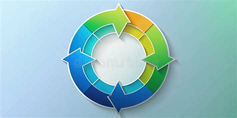 Circular Process Diagram With Arrows Indicating Continuous Workflow And Development Generative