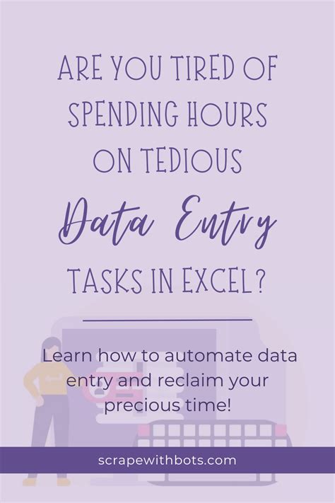 Are You Tired Of Spending Hours On Tedious Data Entry Tasks In Excel Data Entry Online Data
