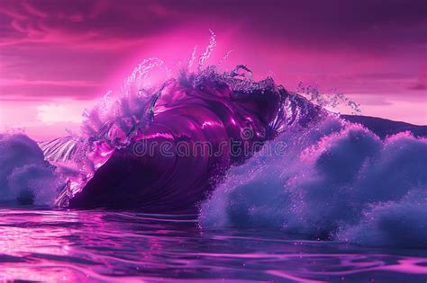Vibrant Abstract Background Featuring Dynamic Waves In Vivid Colors And Fluid Movement Stock