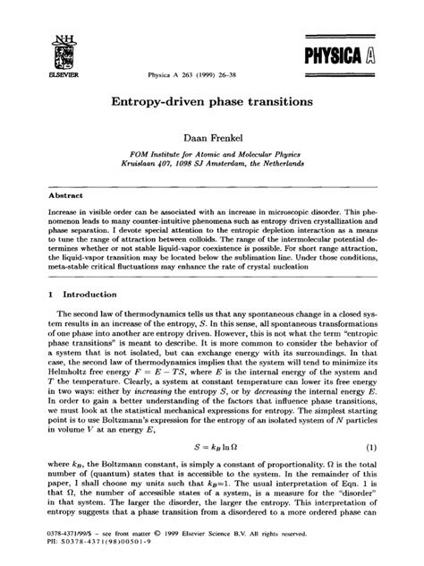 Entropy Driven Phase Transitions Pdf Nucleation Liquid Crystal