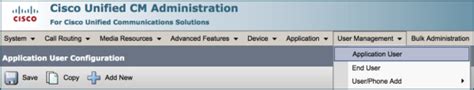 Axl code.  CUCM > User Management > Application User > Add.  Add the ...