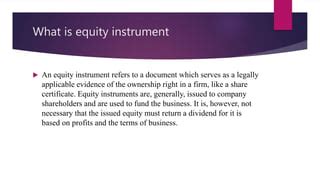 Common Equity Instruments (2026)