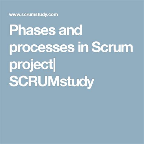 Phases and processes in Scrum project| SCRUMstudy (2026)