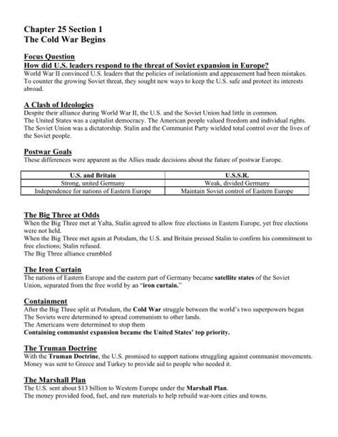 Read Cold War Section 1 Worksheet Answers Free Kindle Online